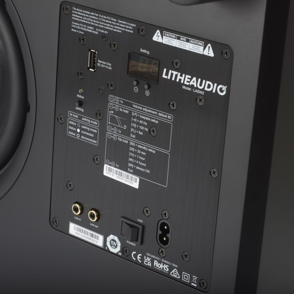 Lithe Audio WiSA 8" - Zwart - Subwoofer - HiFis.be